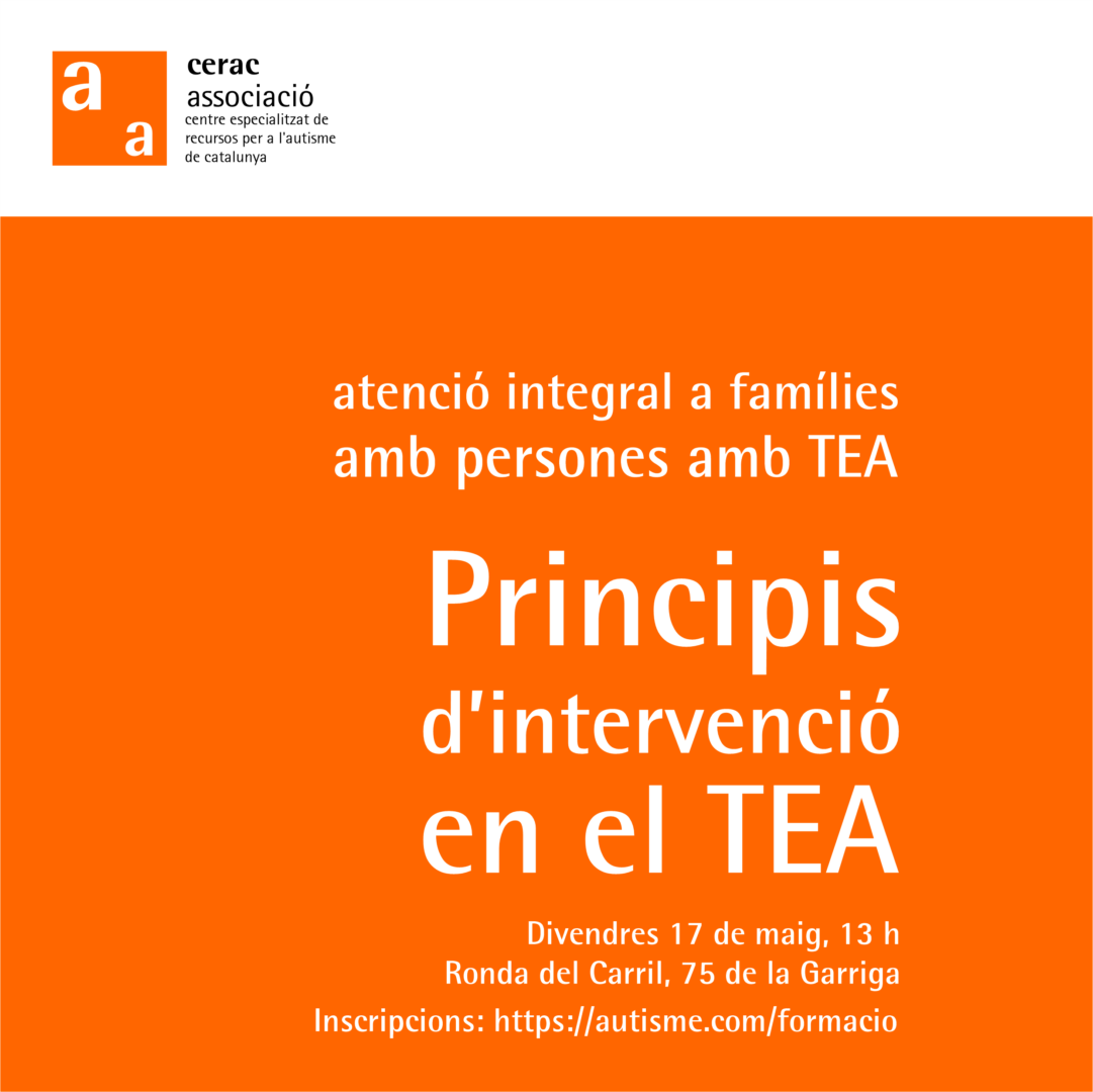 Principis d’intervenció en el TEA - Autisme la Garriga